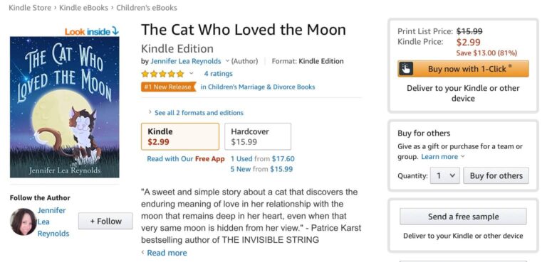 Jennifer Reynolds The Cat Who Loved The Moon is Amazons #1 Hot New ...